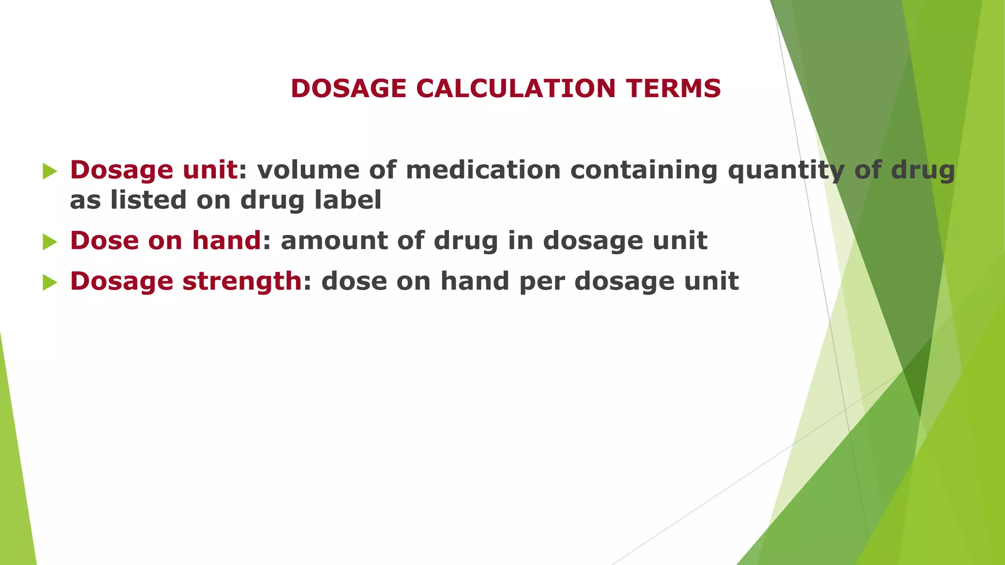Pediatric drug doses calculations | PPTX