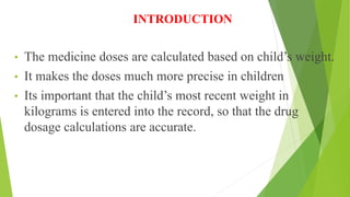 Pediatric drug doses calculations | PPTX
