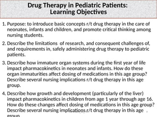 Pediatric drug therapy pharmaceutical technology | PPTX