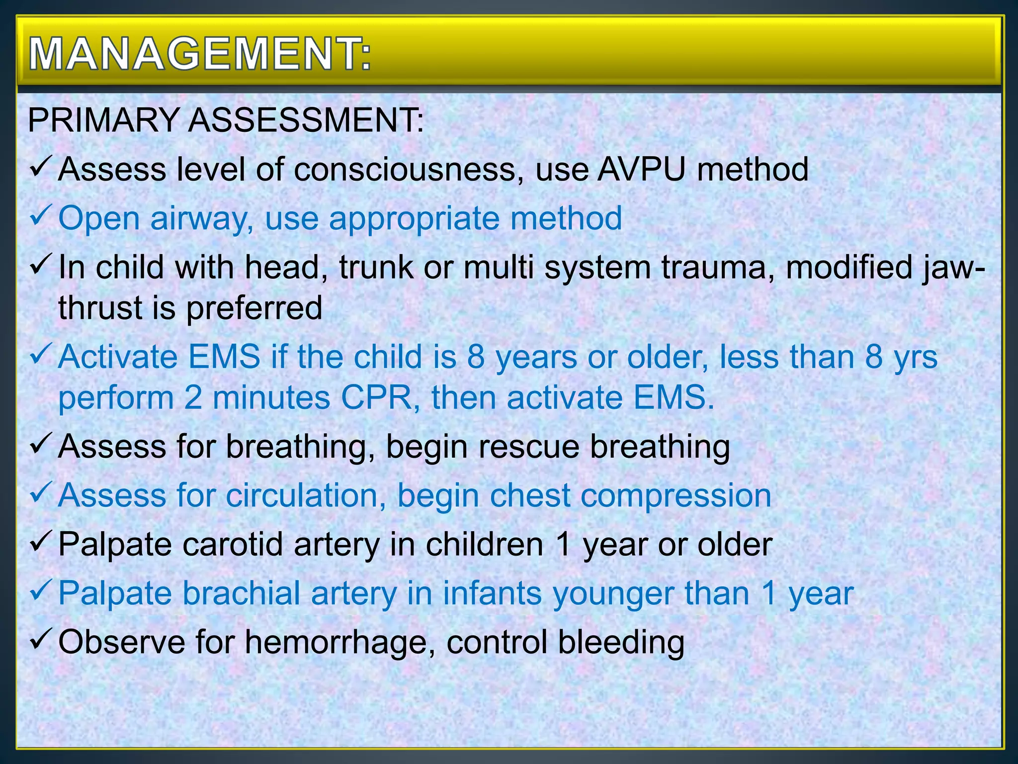 PEDIATRIC EMERGENCIES | PPTX