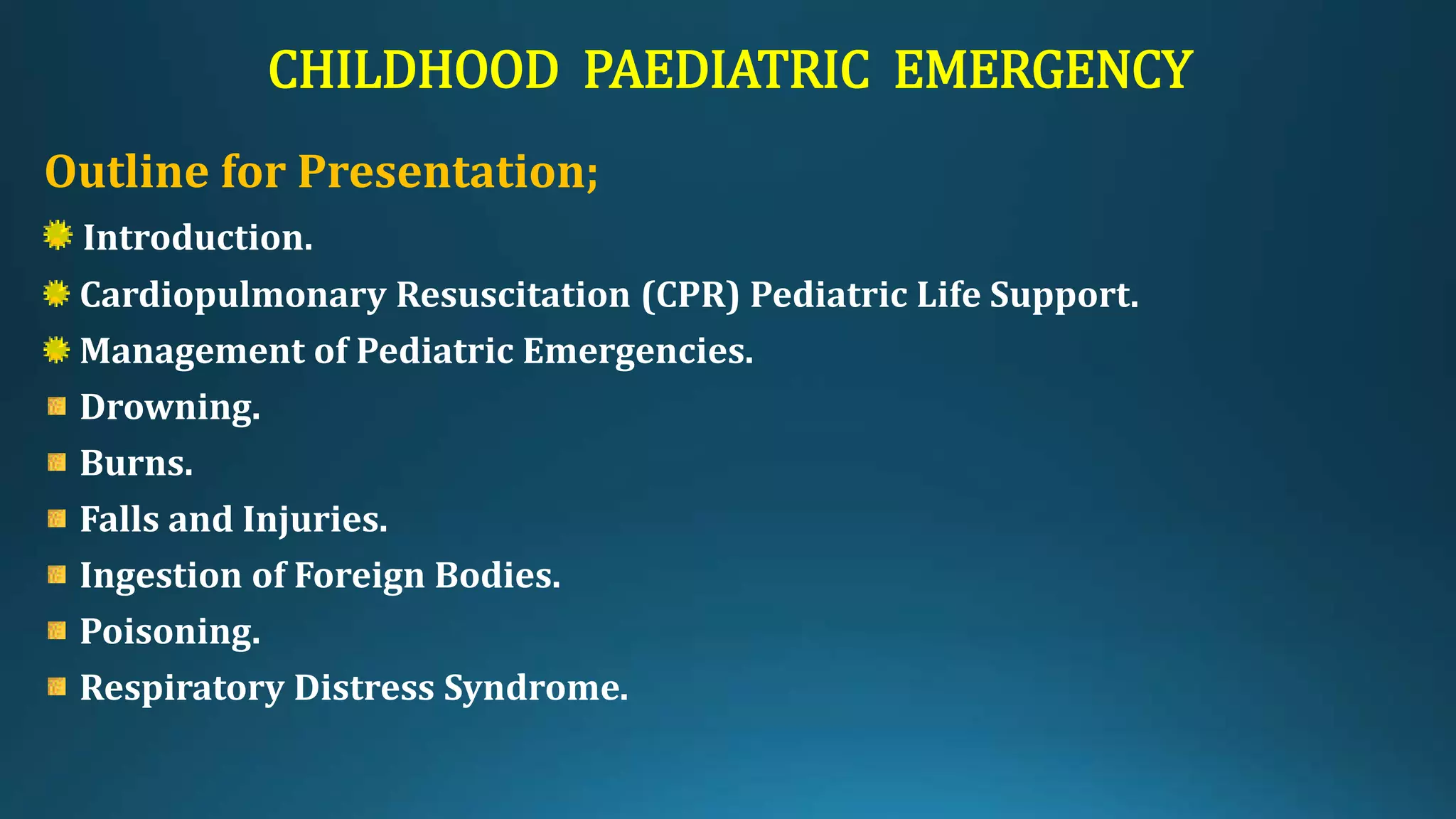 Pediatric emergency ppt | PPTX