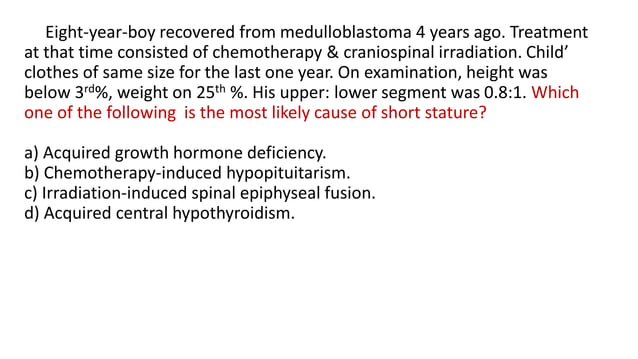 Pediatric Endocrinology Review Part 4 Ppt Free Download