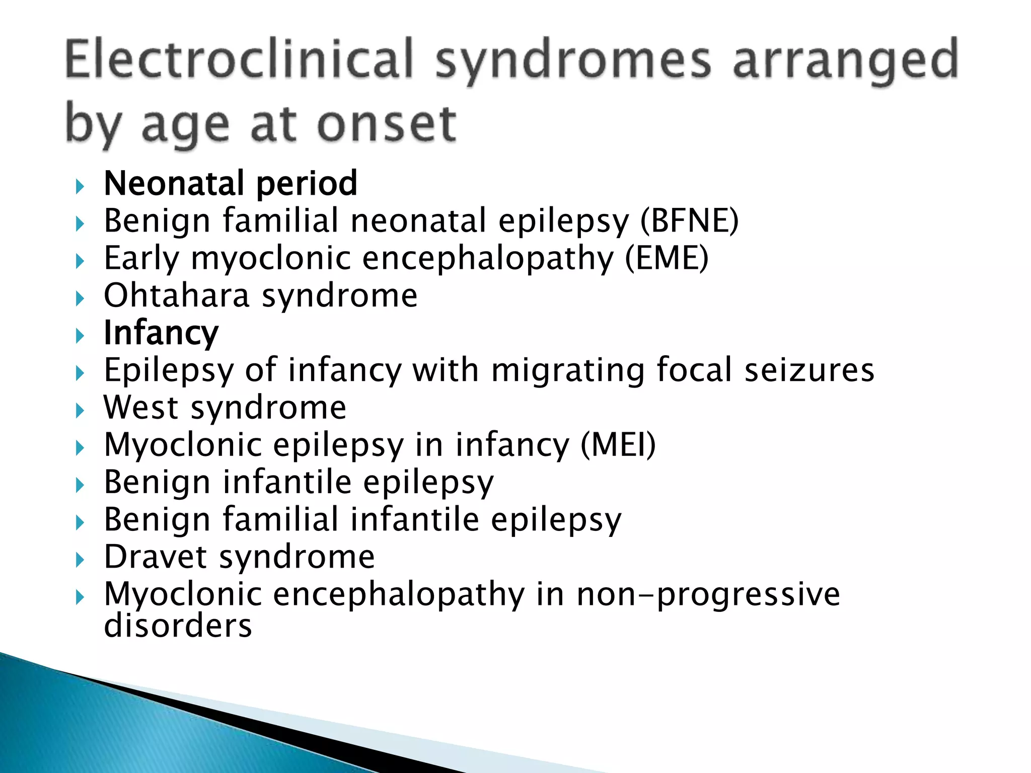 Pediatric epilepsy syndromes | PPTX