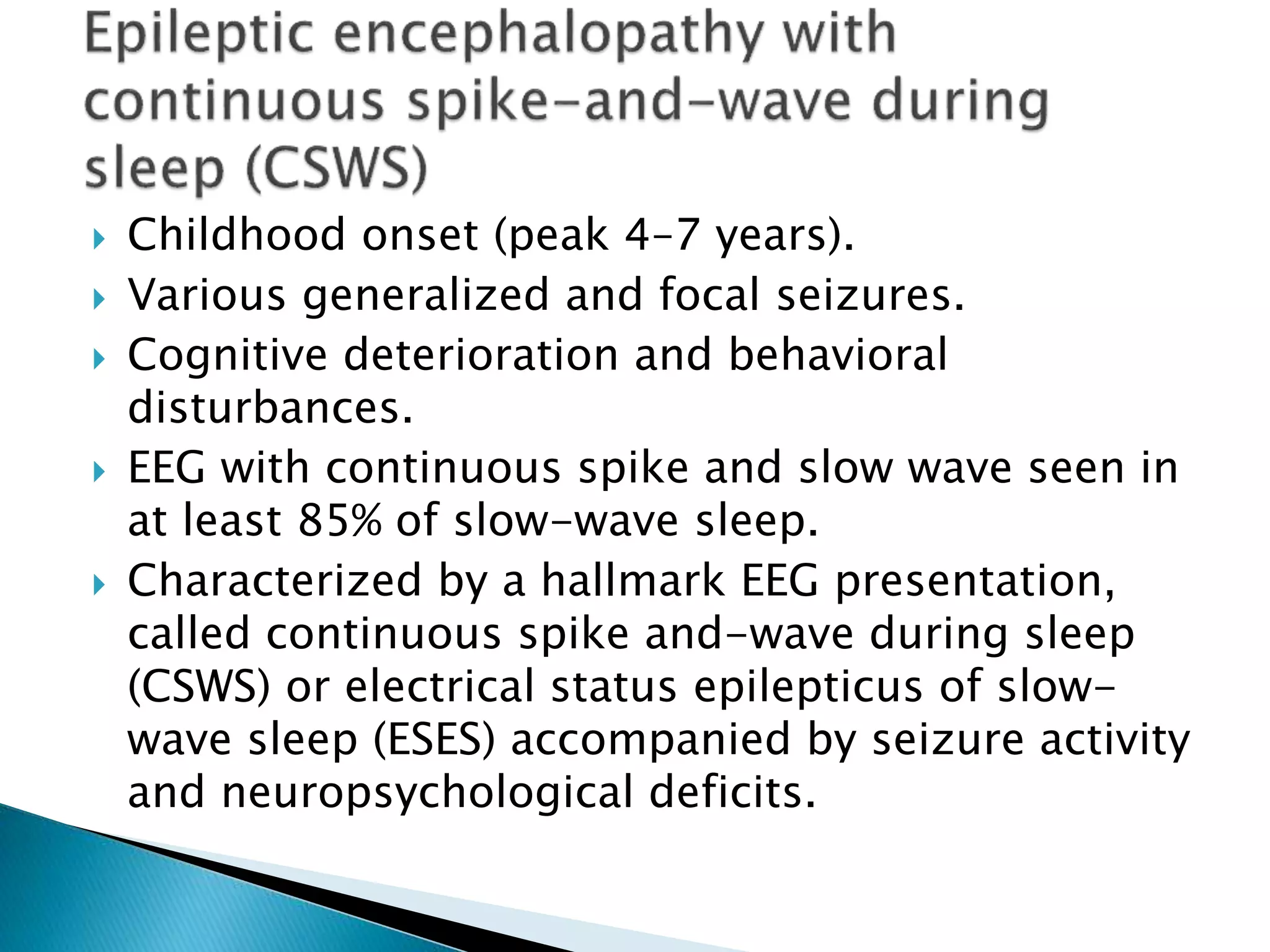 Pediatric epilepsy syndromes | PPTX