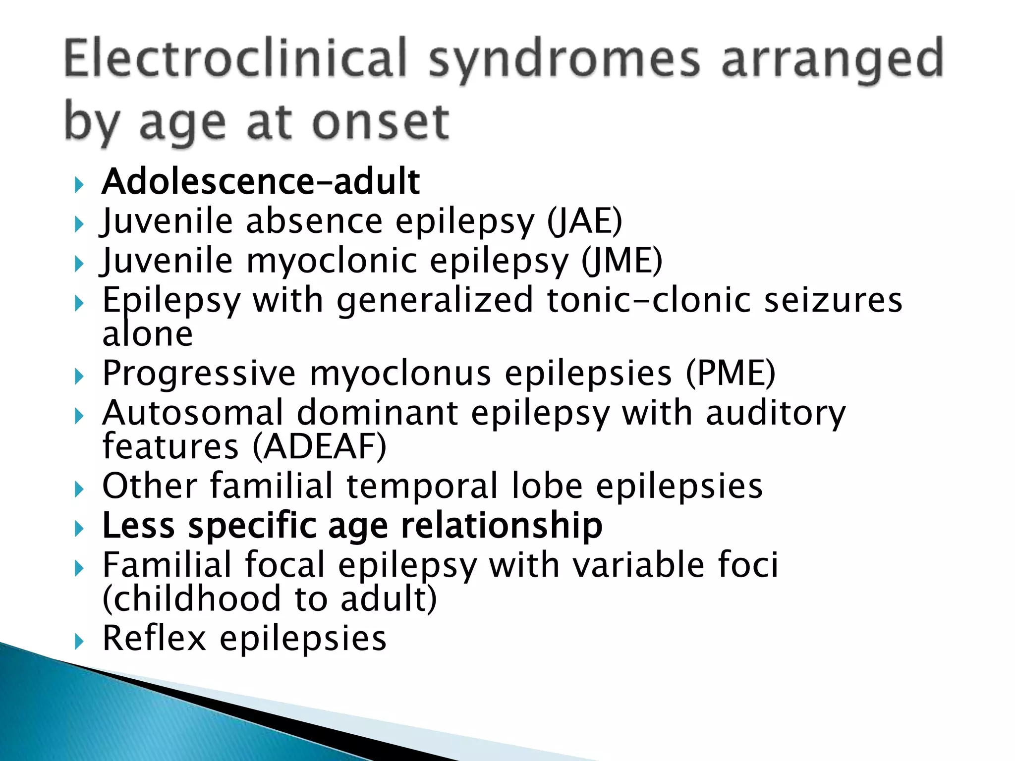 Pediatric epilepsy syndromes | PPTX
