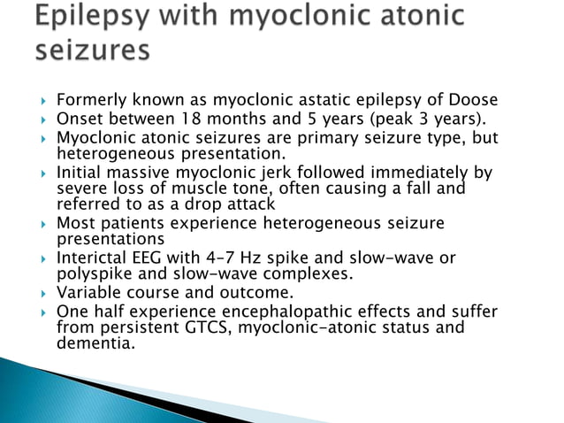 Pediatric Epilepsy Syndromes Ppt
