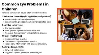 Pediatric Eye Health - Common Vision Problems in Childre | PDF