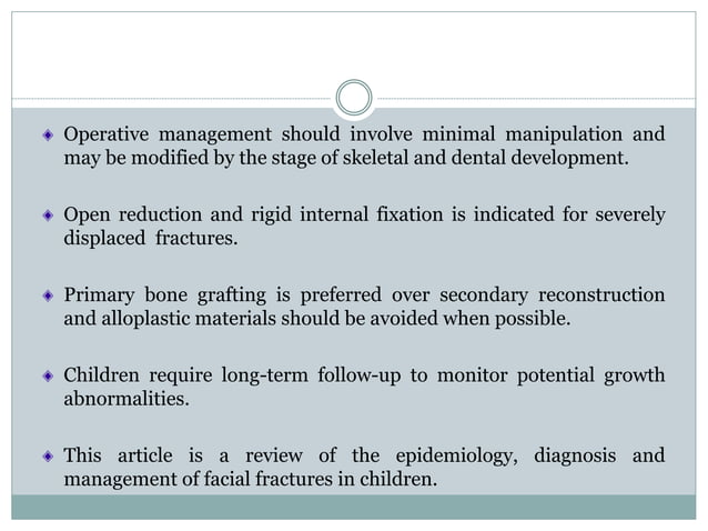 Pediatricfacialfractures 170101104439 | PPTX