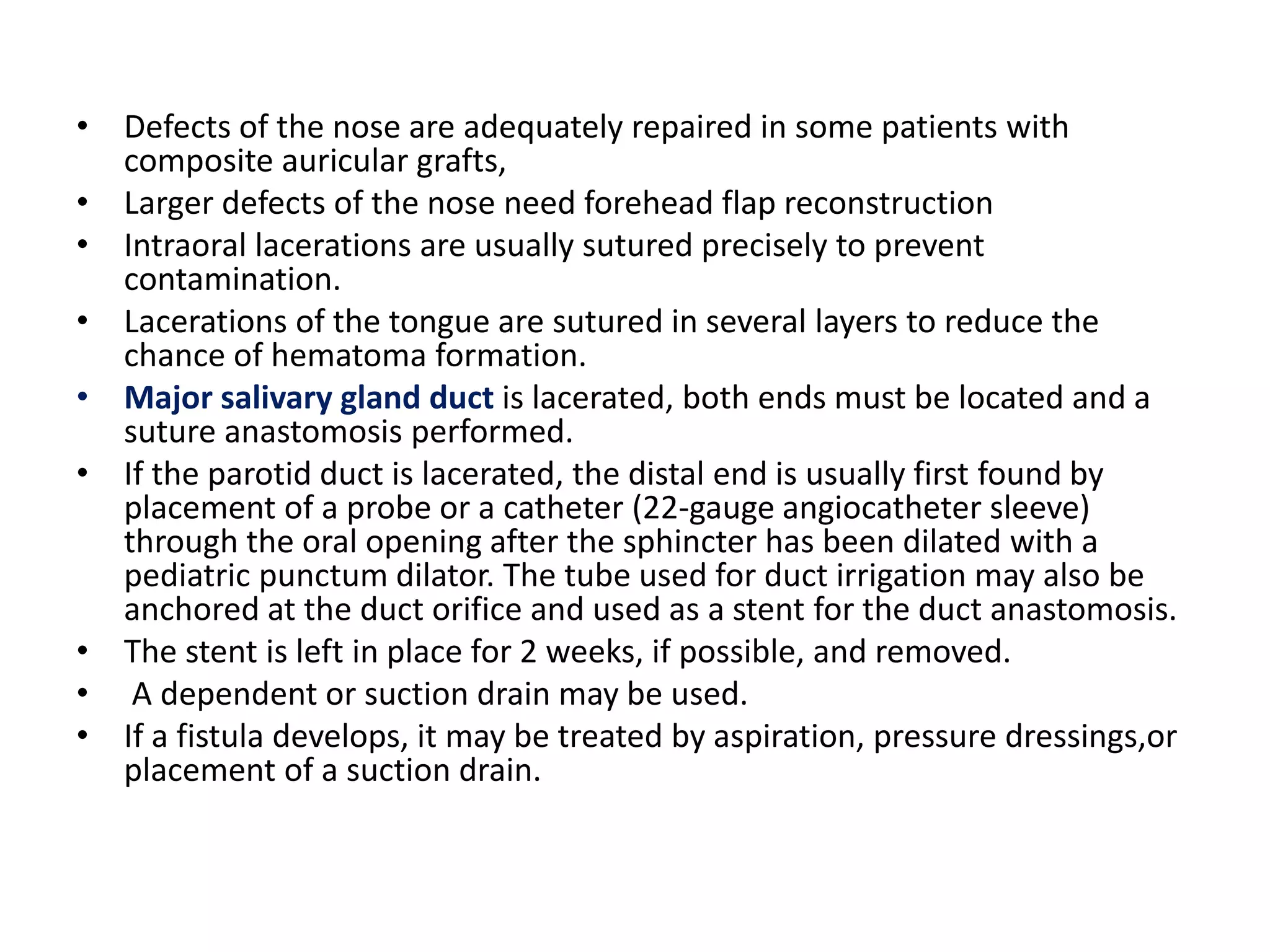 Pediatric facial injuries | PPTX