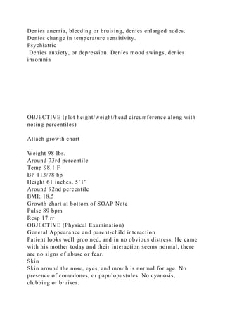 PEDIATRIC FILLABLE SOAP NOTE TEMPLATE PEDIATRIC FILLABLE SOAP NO.docx