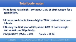 Pediatric Fluid Management DR.OZIL