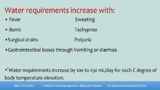 Pediatric Fluid Management DR.OZIL