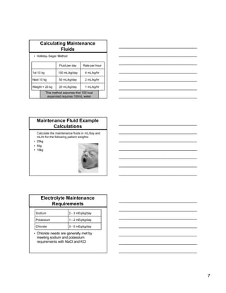 Pediatric fluids and electrolytes | PDF