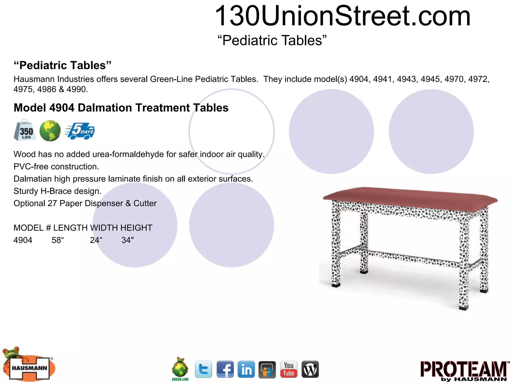 In-Focus: Hausmann Industries - Pediatric Tables | PPT