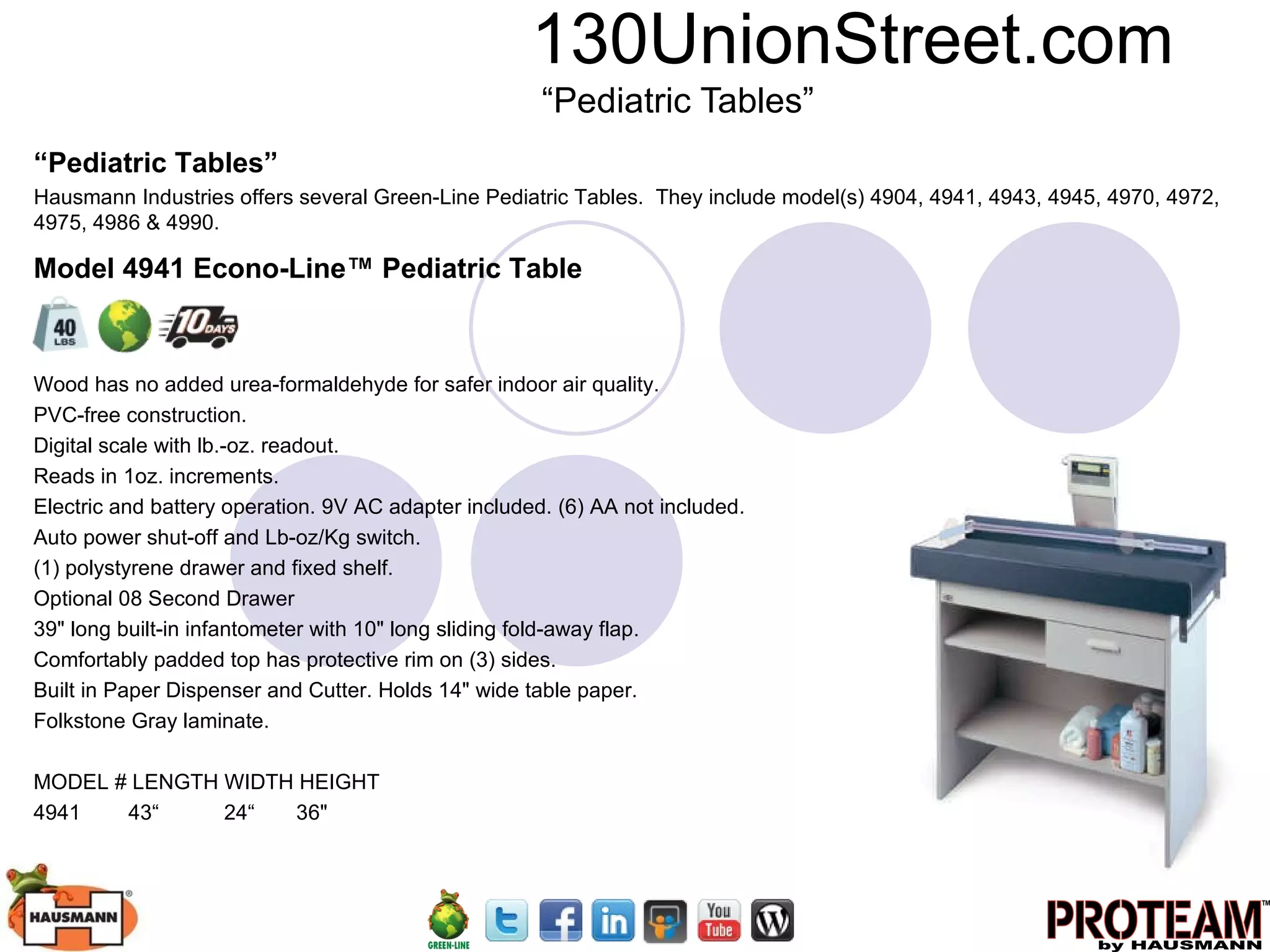 In-Focus: Hausmann Industries - Pediatric Tables | PPT