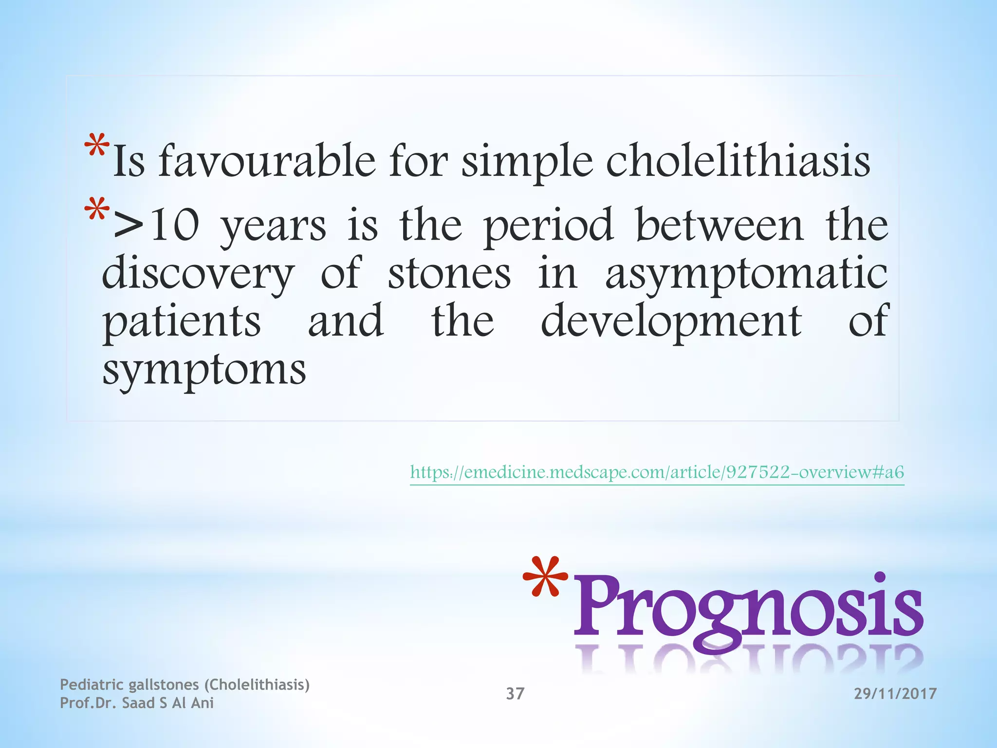 Pediatric gallstones | PPTX