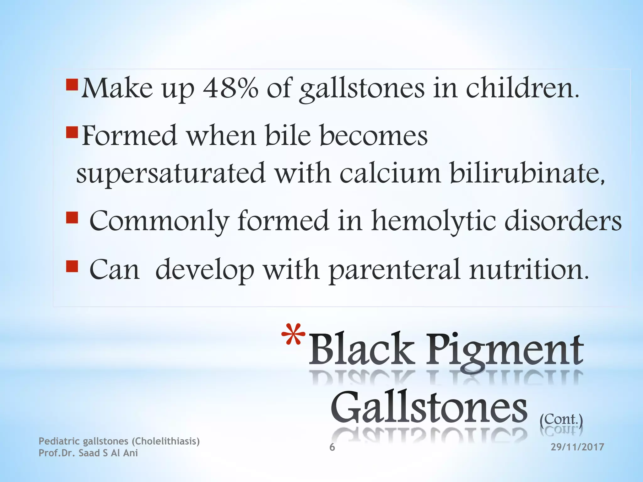 Pediatric gallstones | PPTX