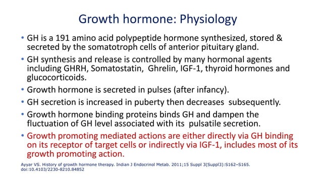 Pediatric growth hormone deficiency | PDF