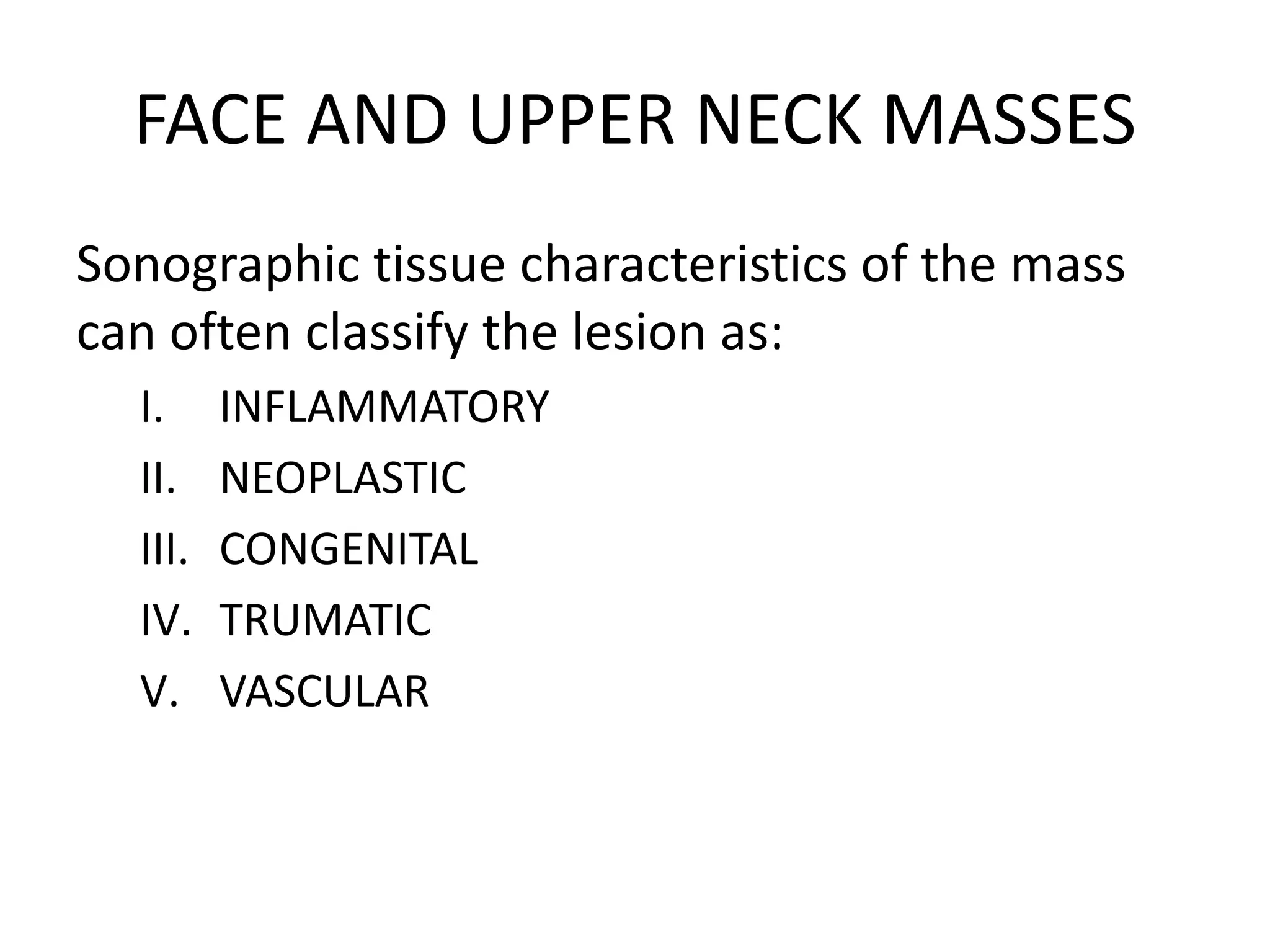 Pediatric head and neck masses | PPTX