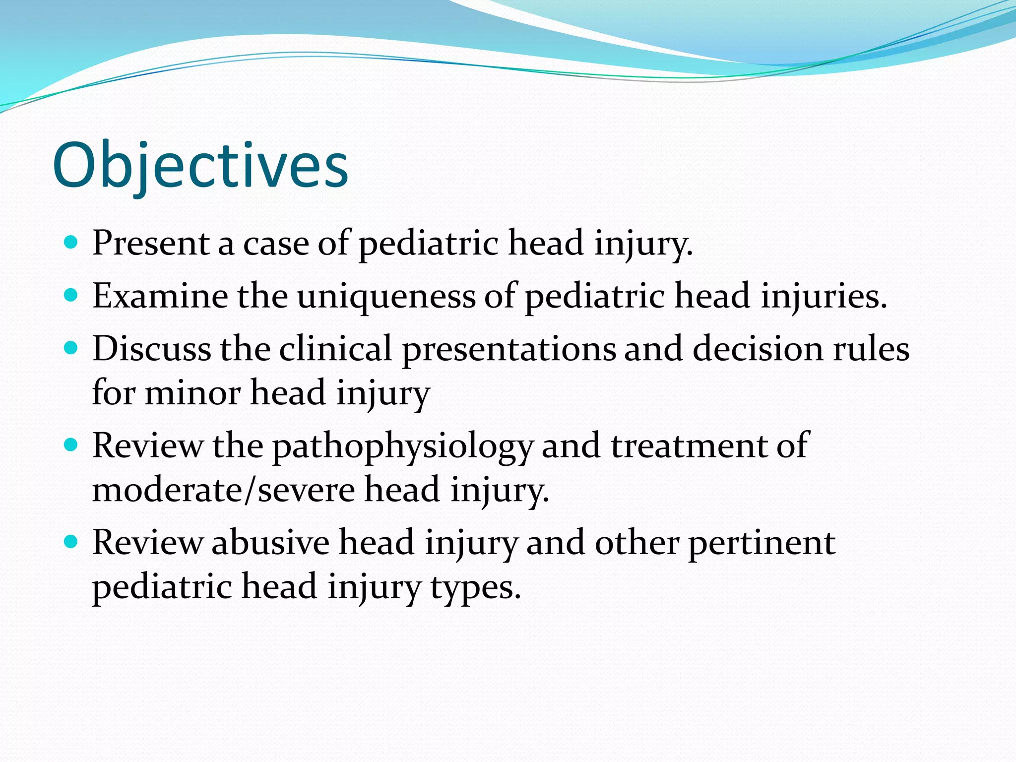 Pediatric head injury public | PPTX