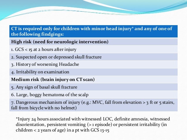 Pediatric head injury public