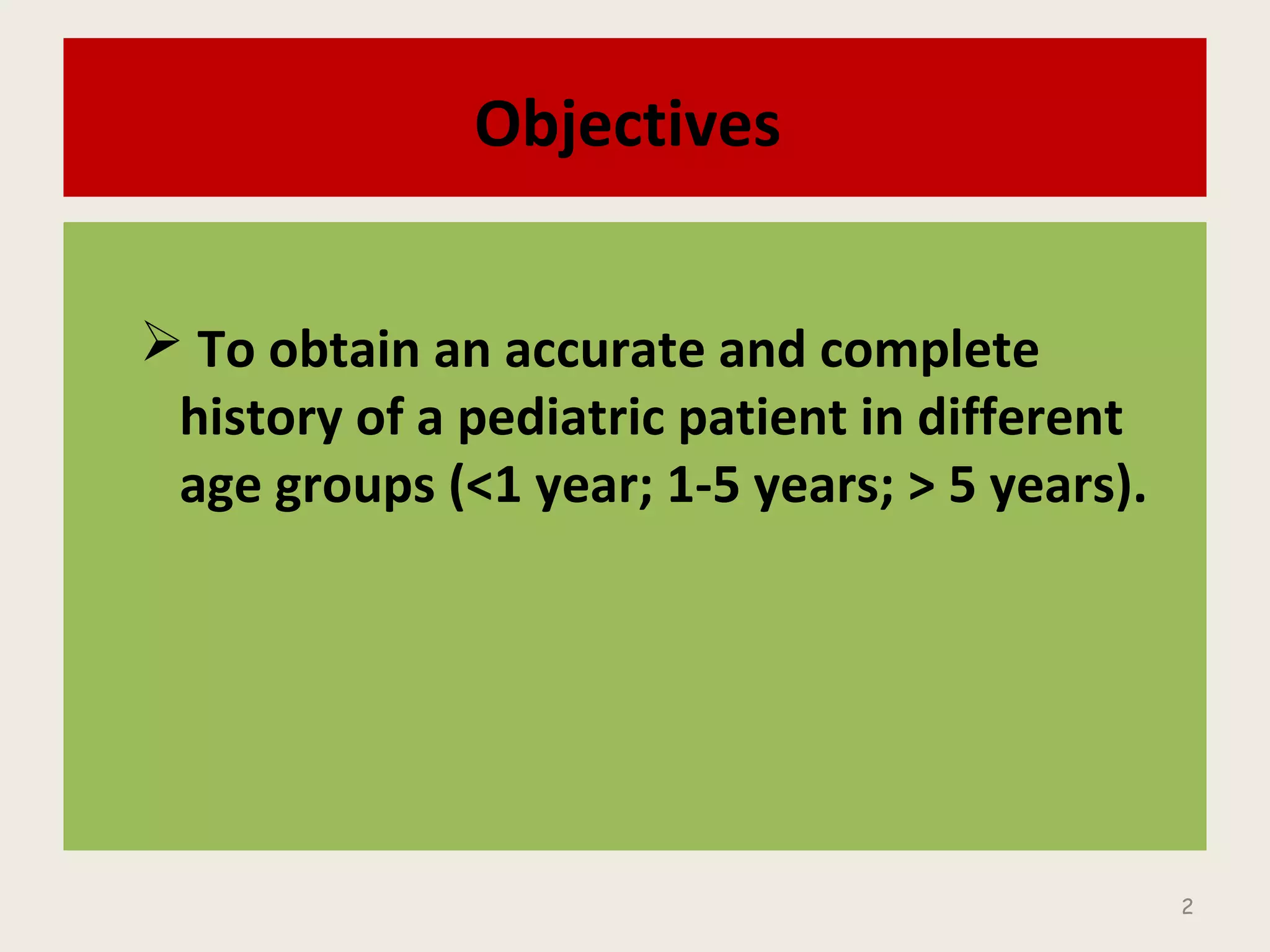 Pediatric history & physical exam | PPT