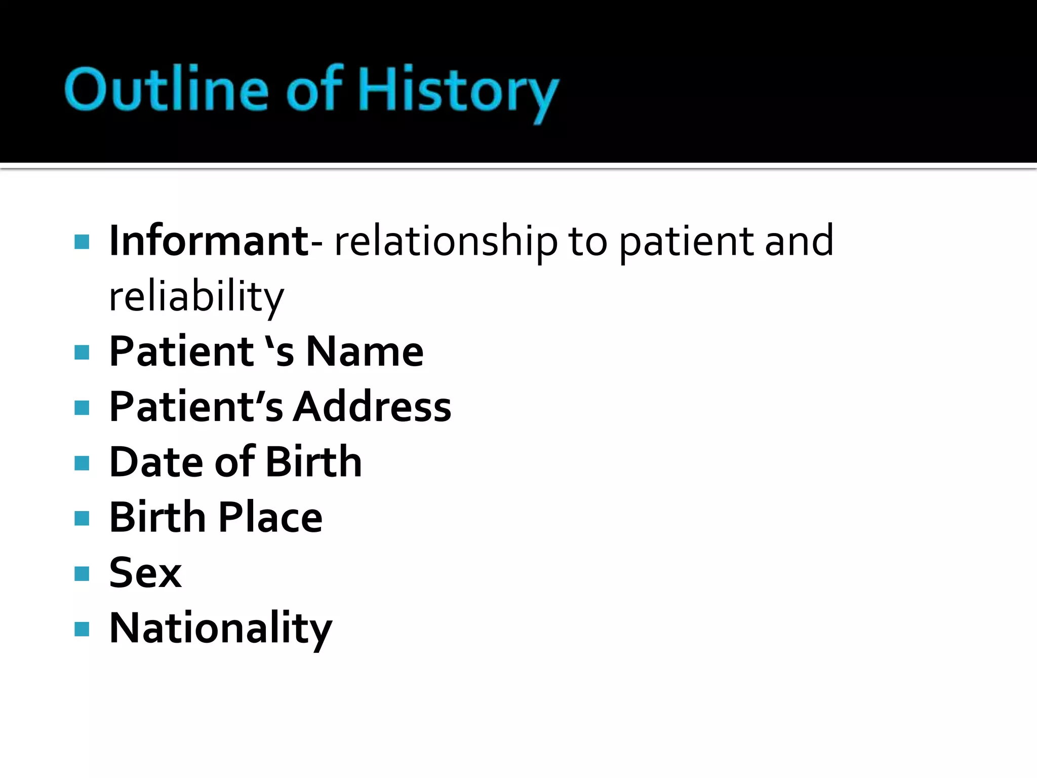 Pediatric history taking hd | PPTX