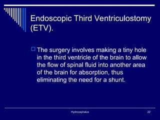 Pediatric Hydrocephalus Treatment and Diagnosis | PPT