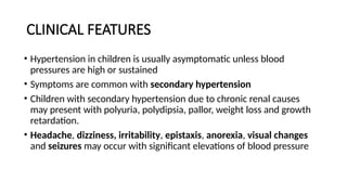 PEDIATRIC HYPERTENSION- Mohammed nihal pptx | PPT