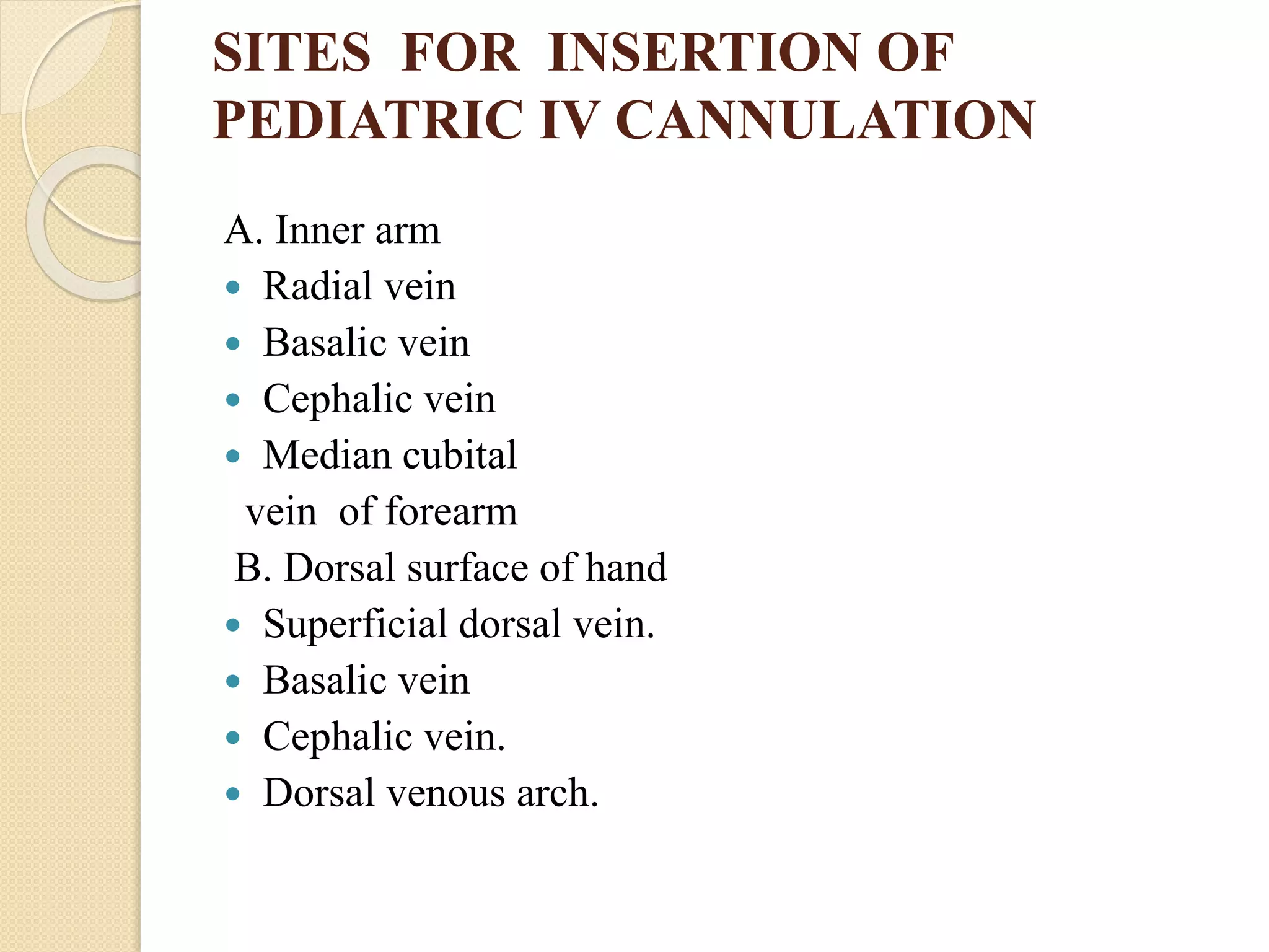 Pediatric intravenous cannulation | PPTX