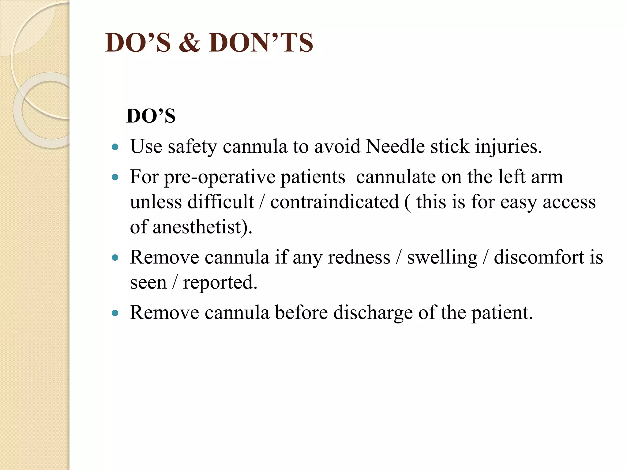 Pediatric intravenous cannulation | PPTX