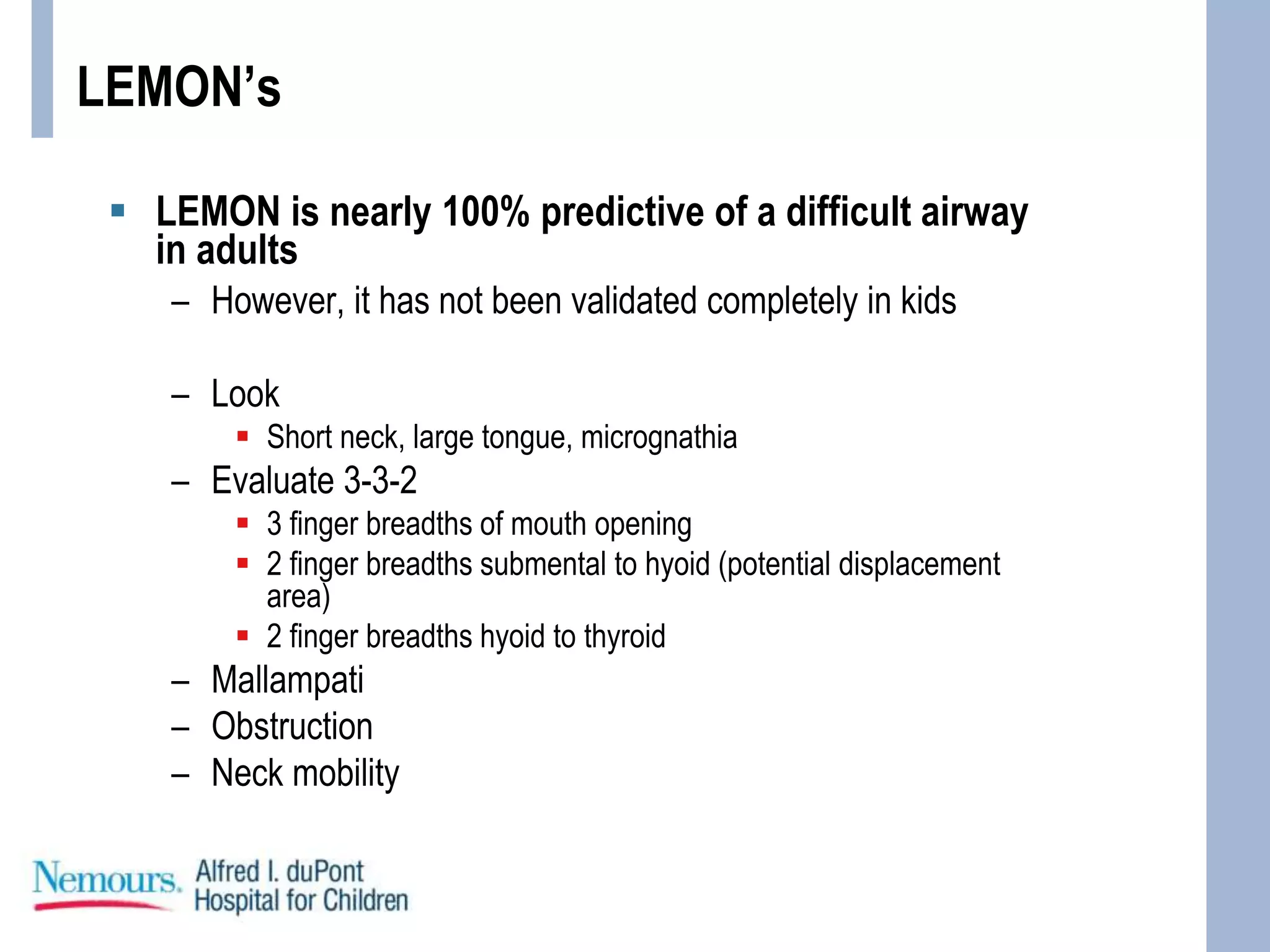 Pediatric intubation | PPTX