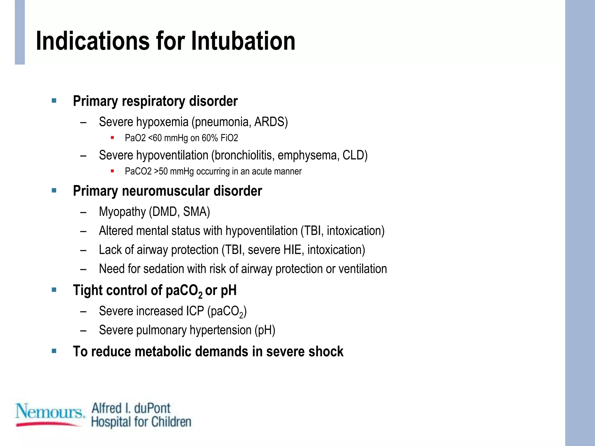 Pediatric intubation | PPTX