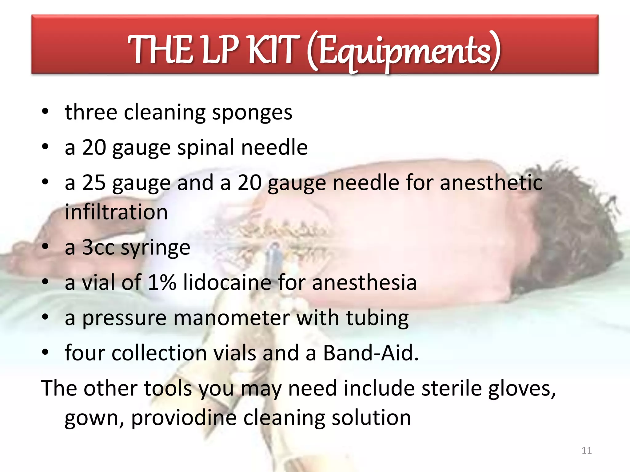 Pediatric lumbar puncture | PPTX