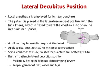 Lumbar Puncture Position