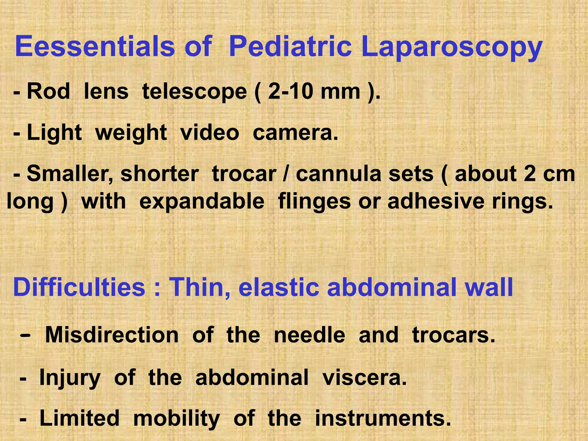 Pediatric laparoscopy | PPT