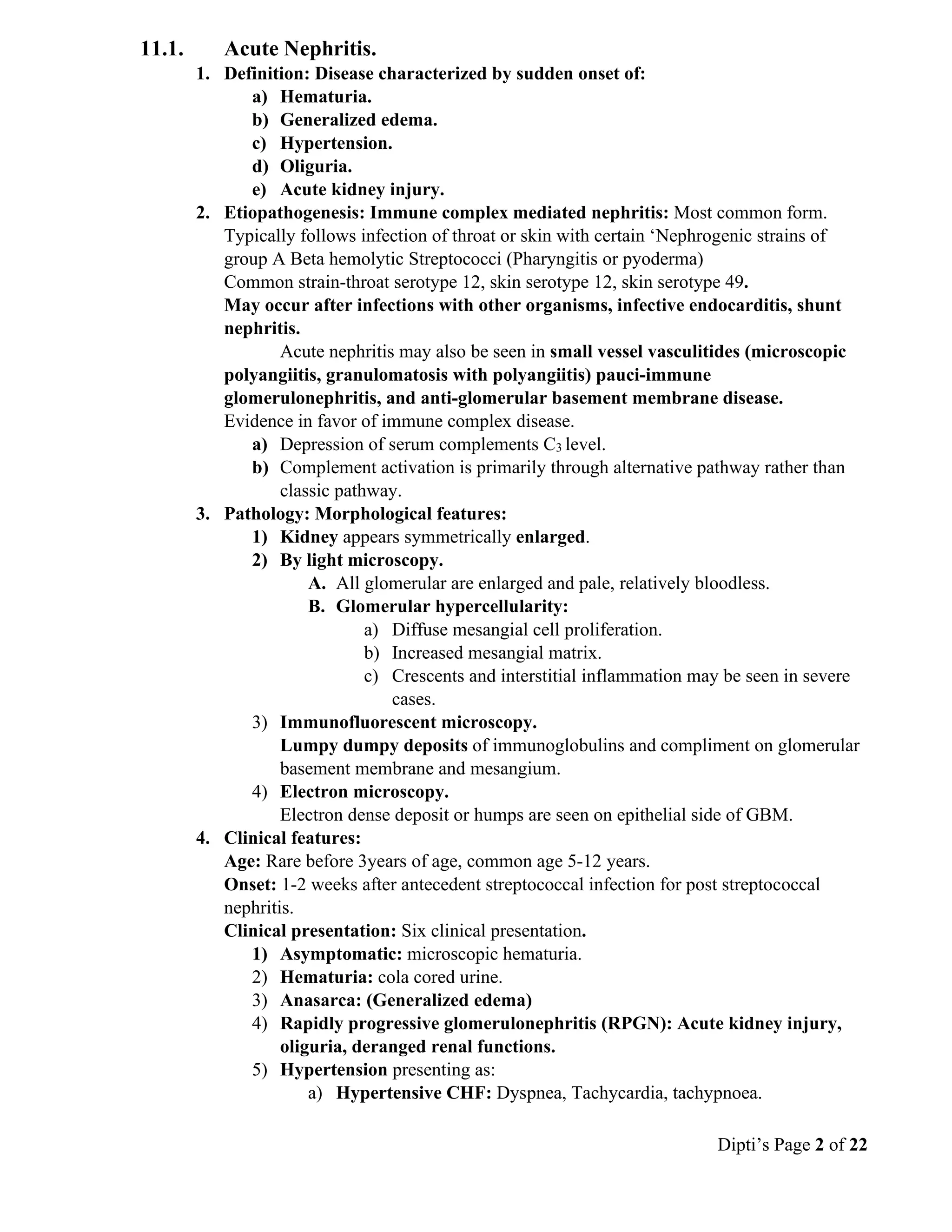 Pediatric lecture notes on nephrology | PDF