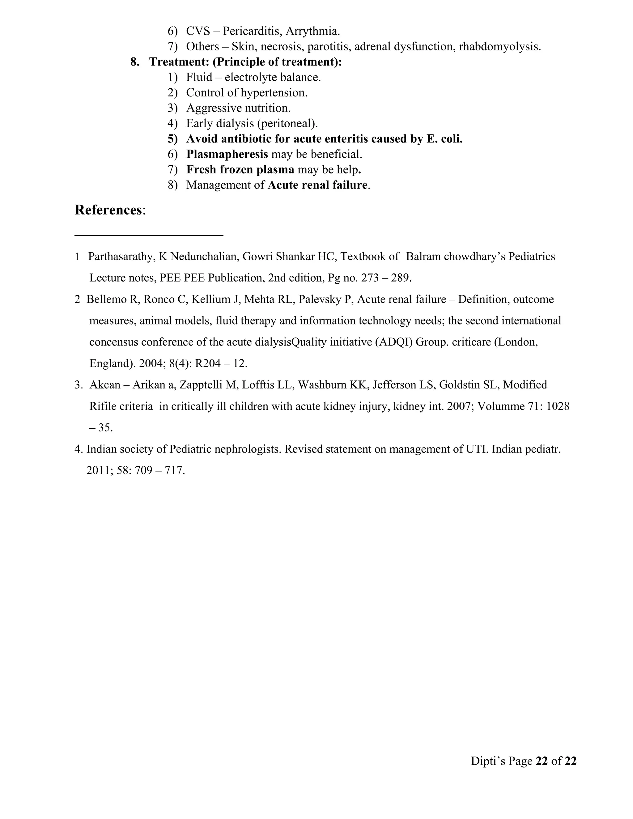 Pediatric lecture notes on nephrology | PDF
