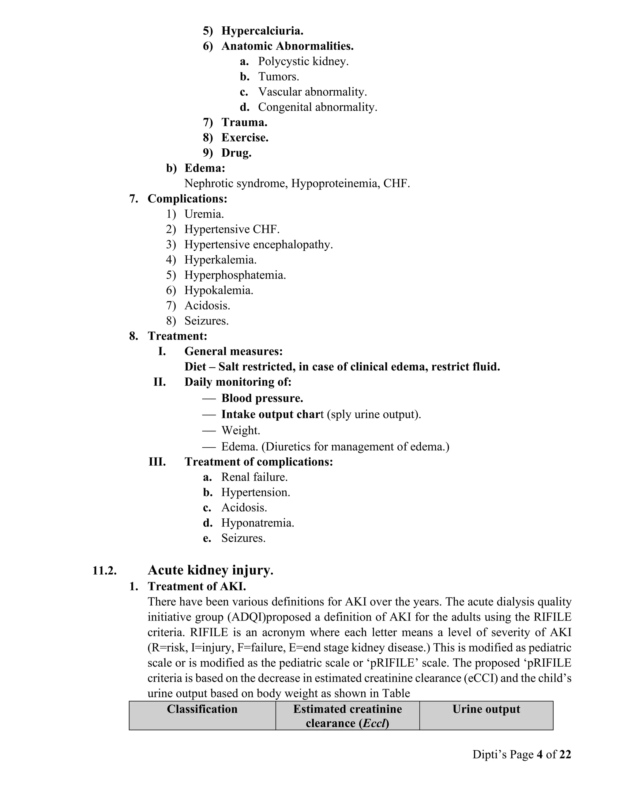 Pediatric lecture notes on nephrology | PDF