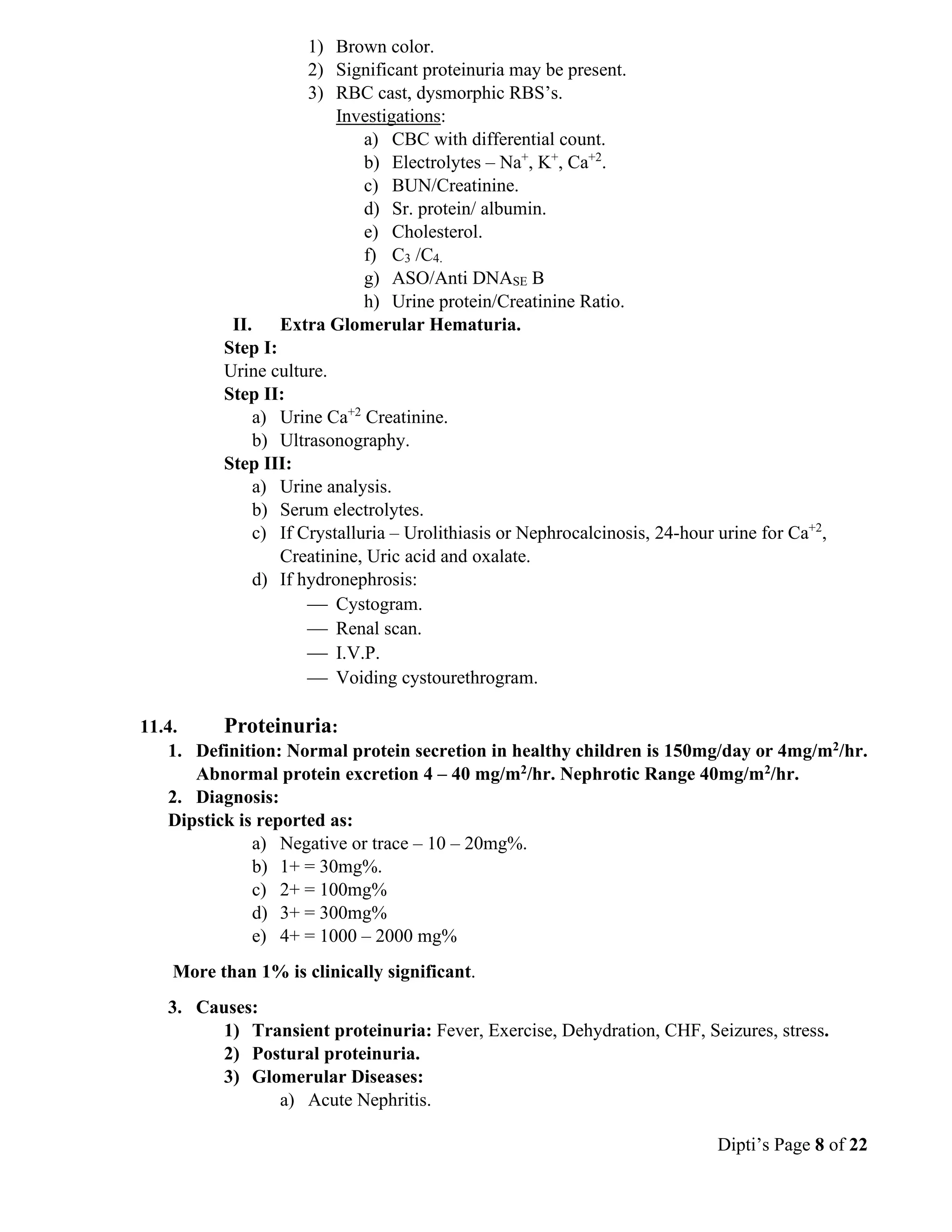 Pediatric lecture notes on nephrology | PDF