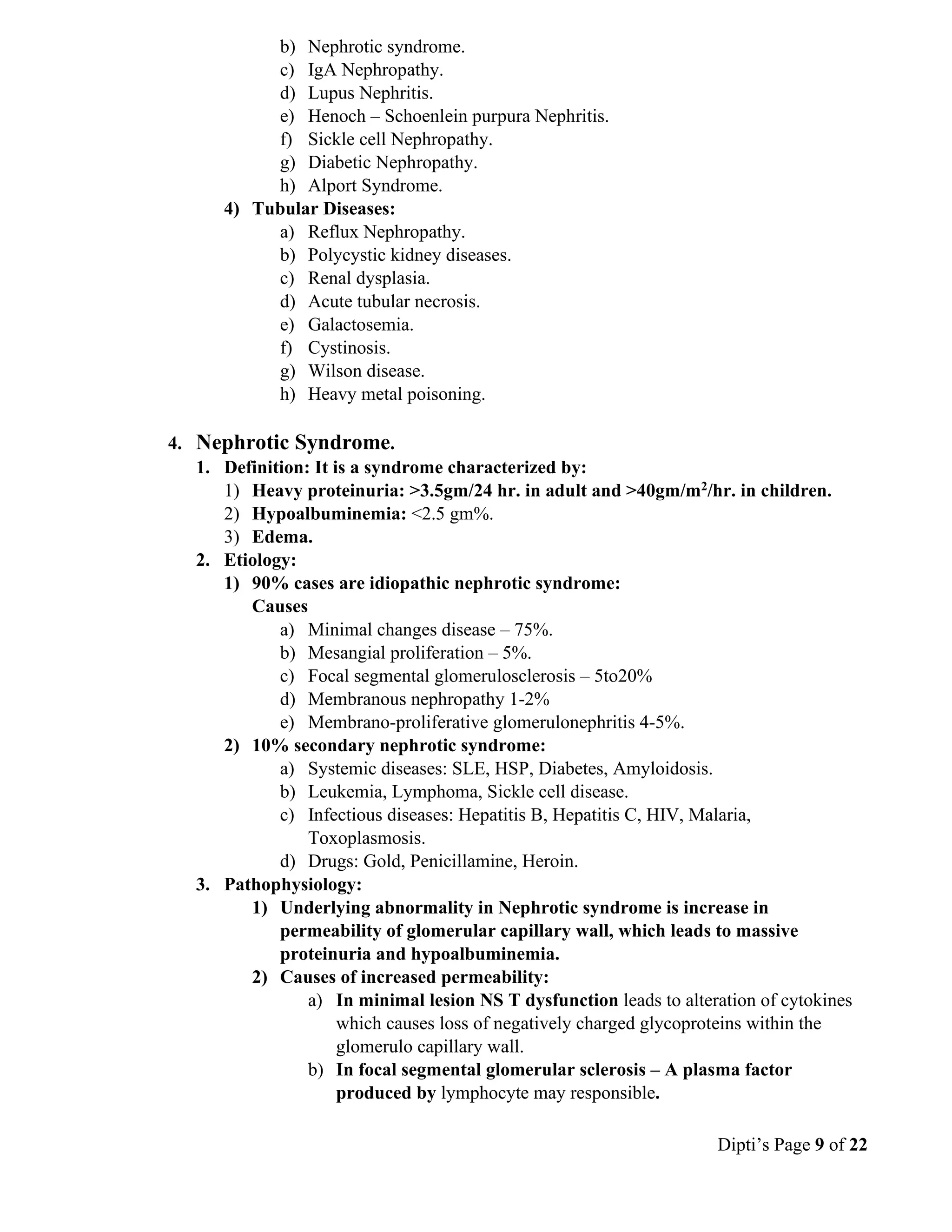 Pediatric lecture notes on nephrology | PDF