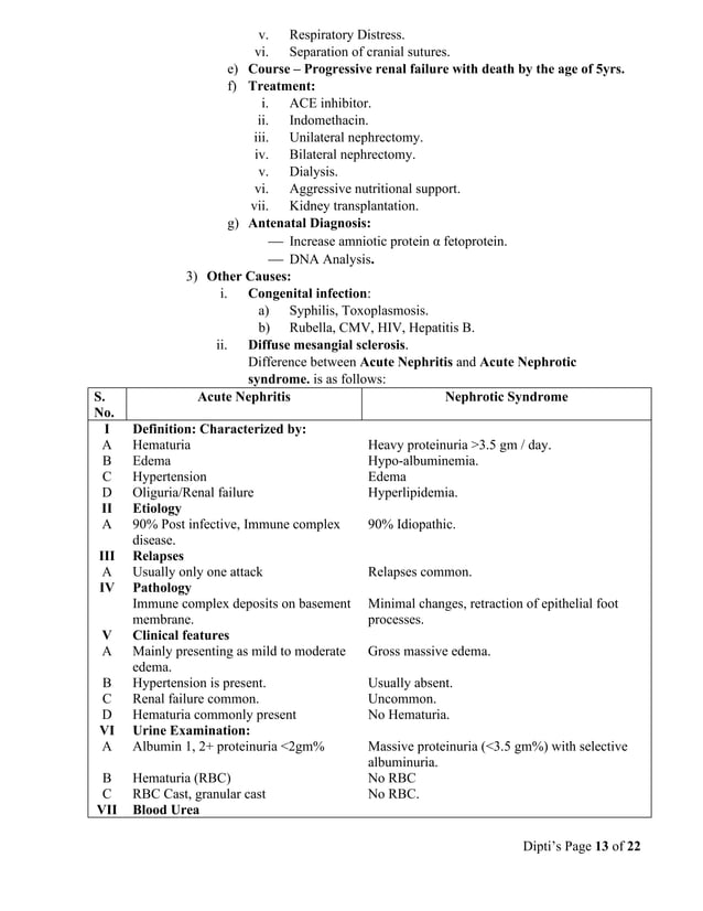 Pediatric lecture notes on nephrology | PDF