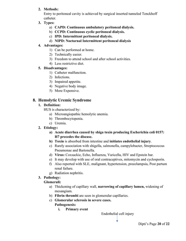 Pediatric lecture notes on nephrology | PDF