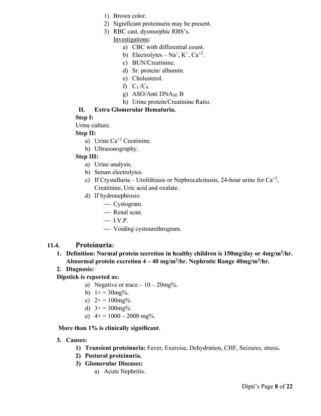 Pediatric lecture notes on nephrology | PDF