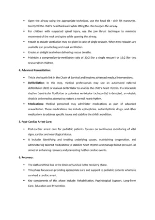 PEDIATRIC LIFE SUPPORT- CHAIN OF SURVIVAL.docx