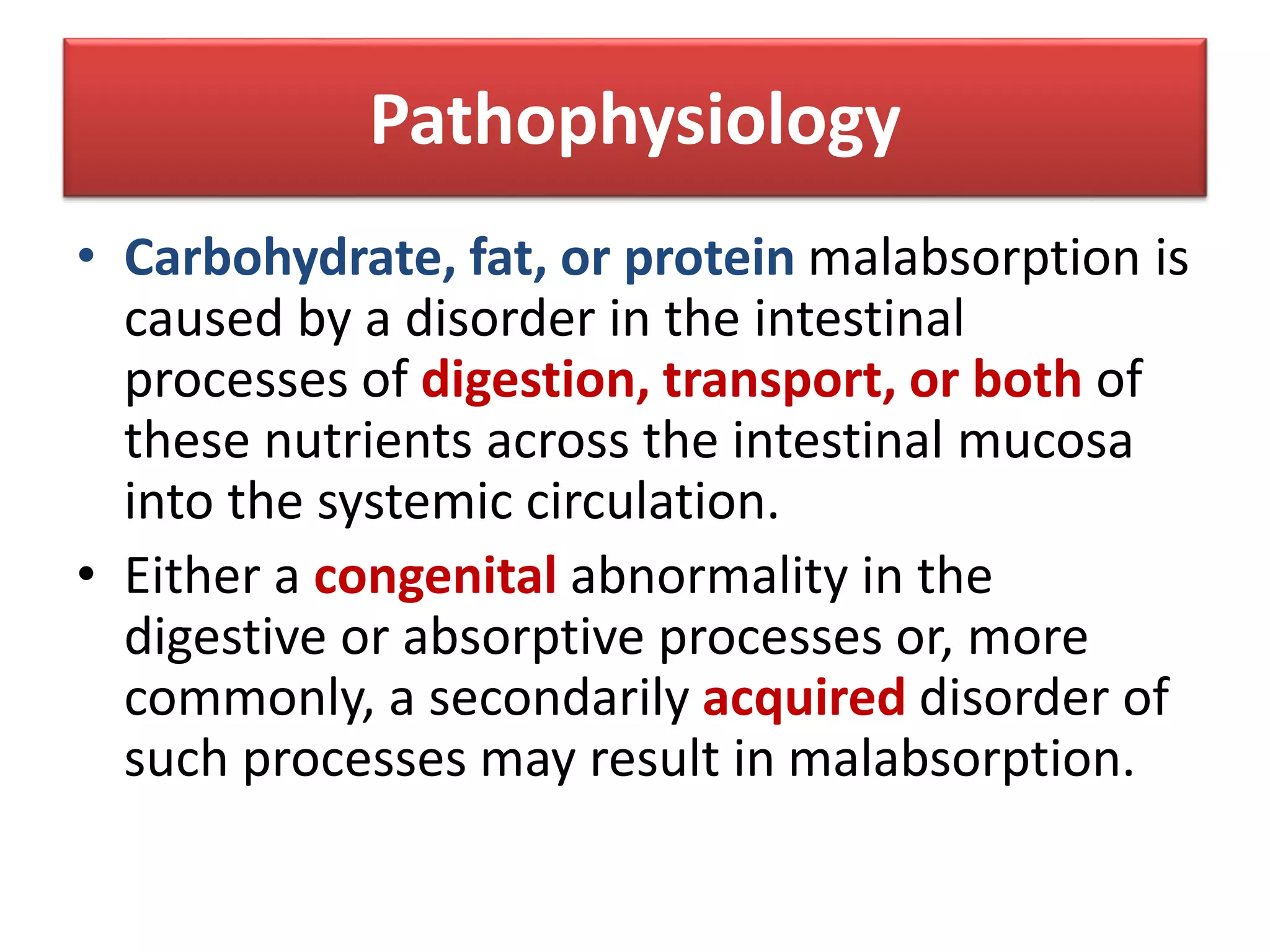 Pediatric malabsorption syndromes | PPTX