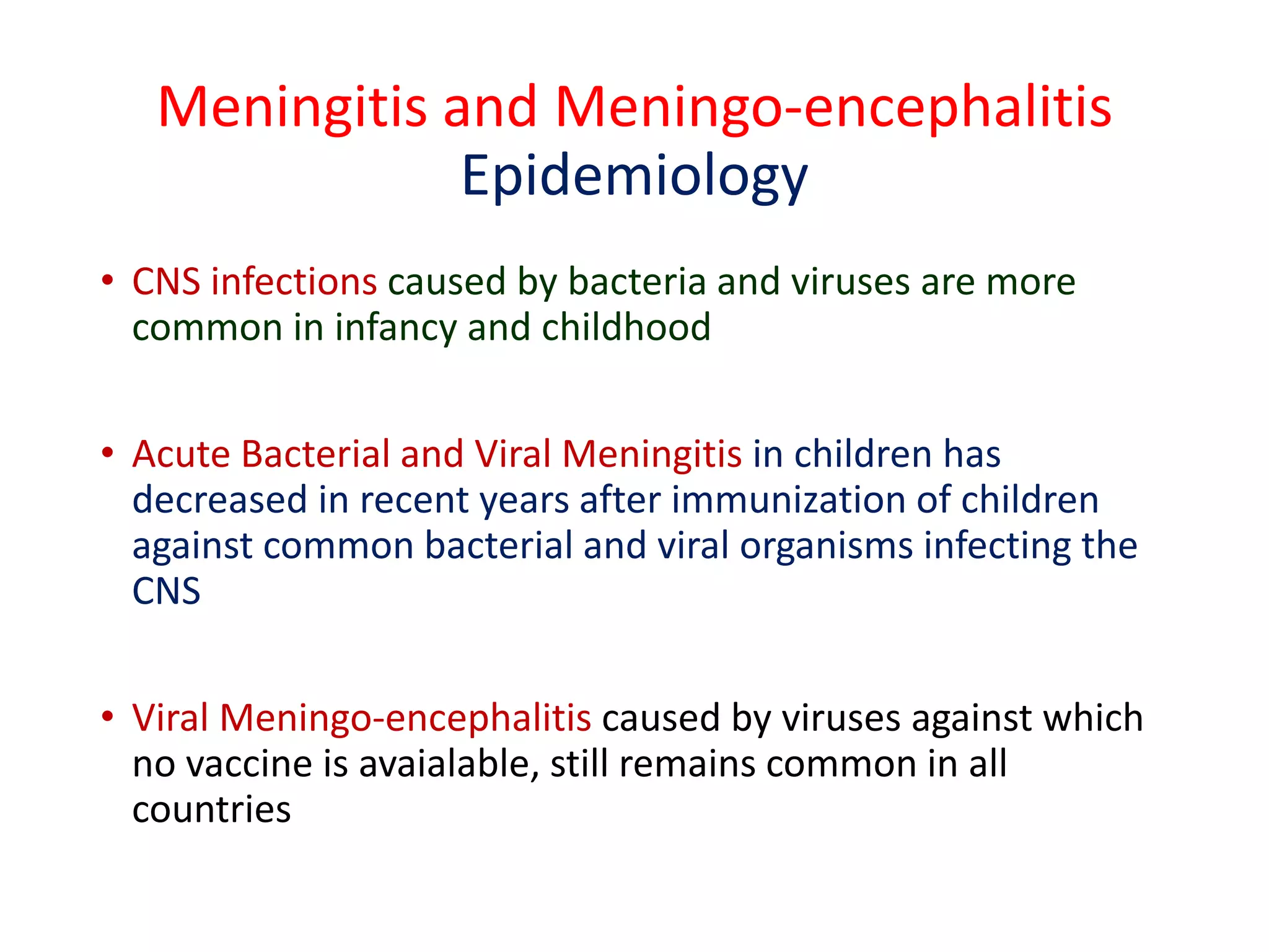 Pediatric meningitis and encephalitis 2021 | PPTX