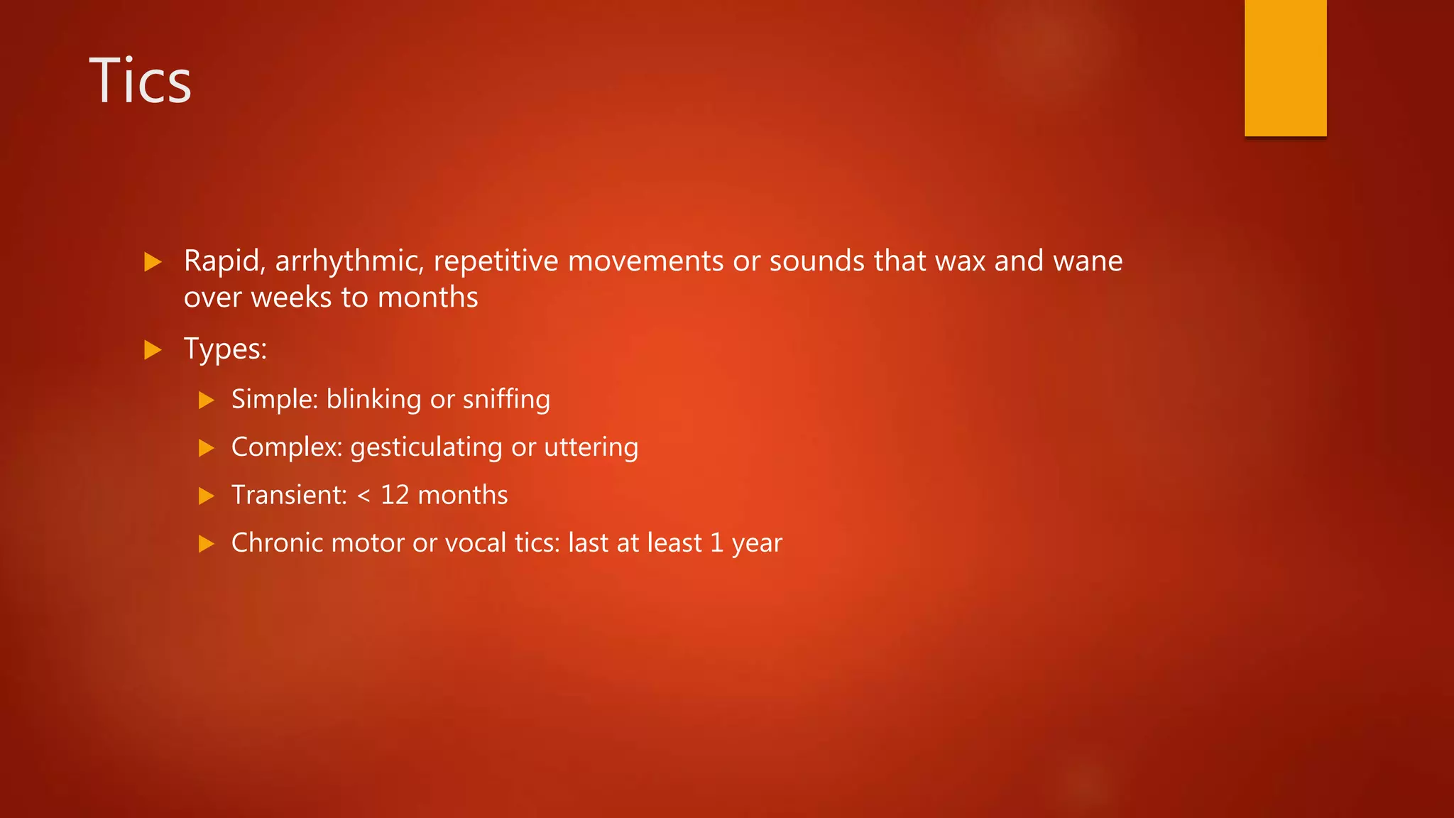 Pediatric movement disorders | PPTX