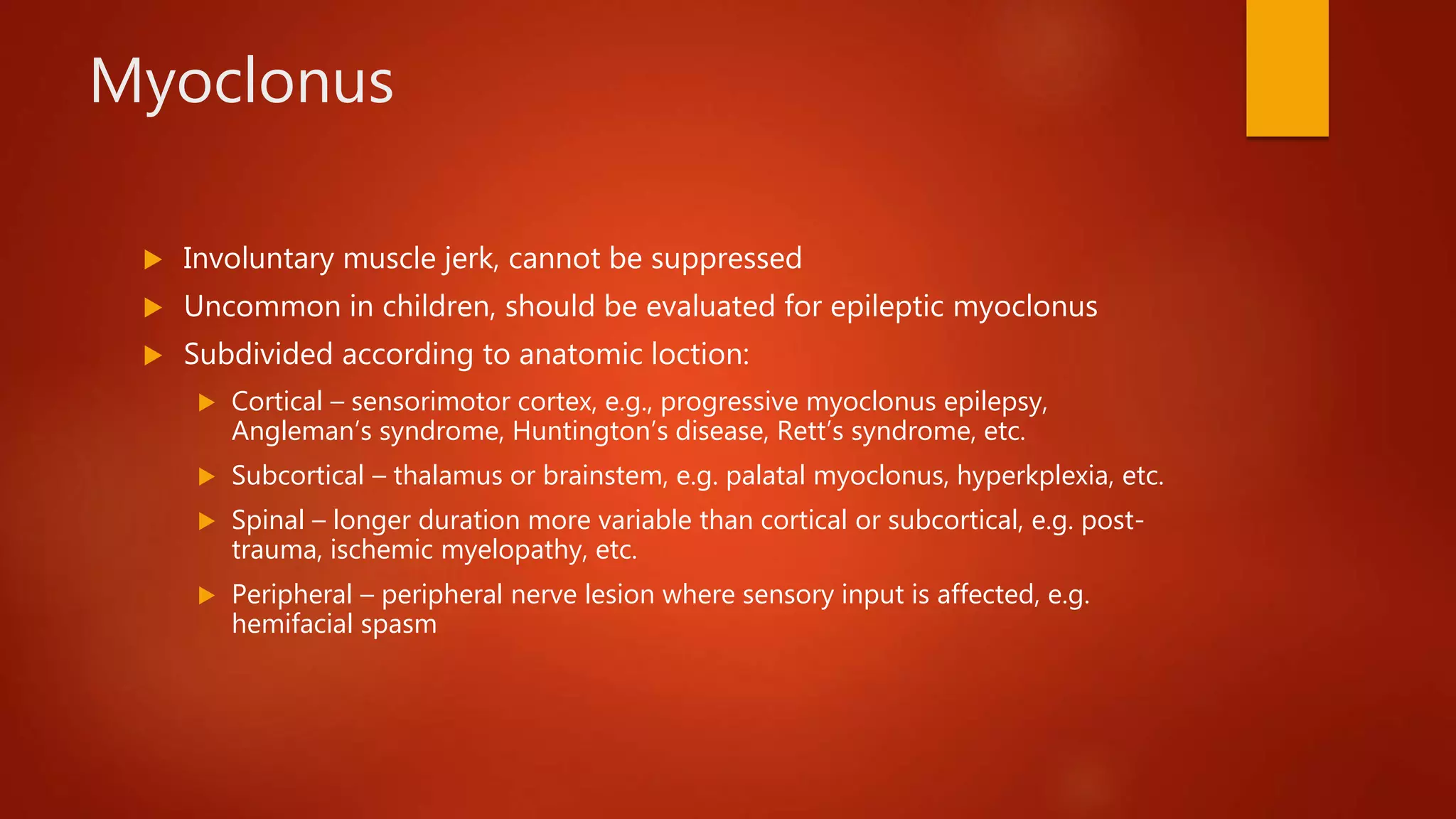 Pediatric movement disorders | PPTX