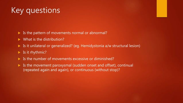 Pediatric movement disorders | PPTX